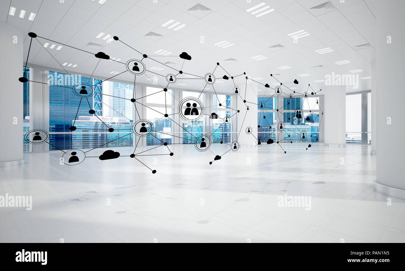 Networking and wireless connection as concept for effective modern ...