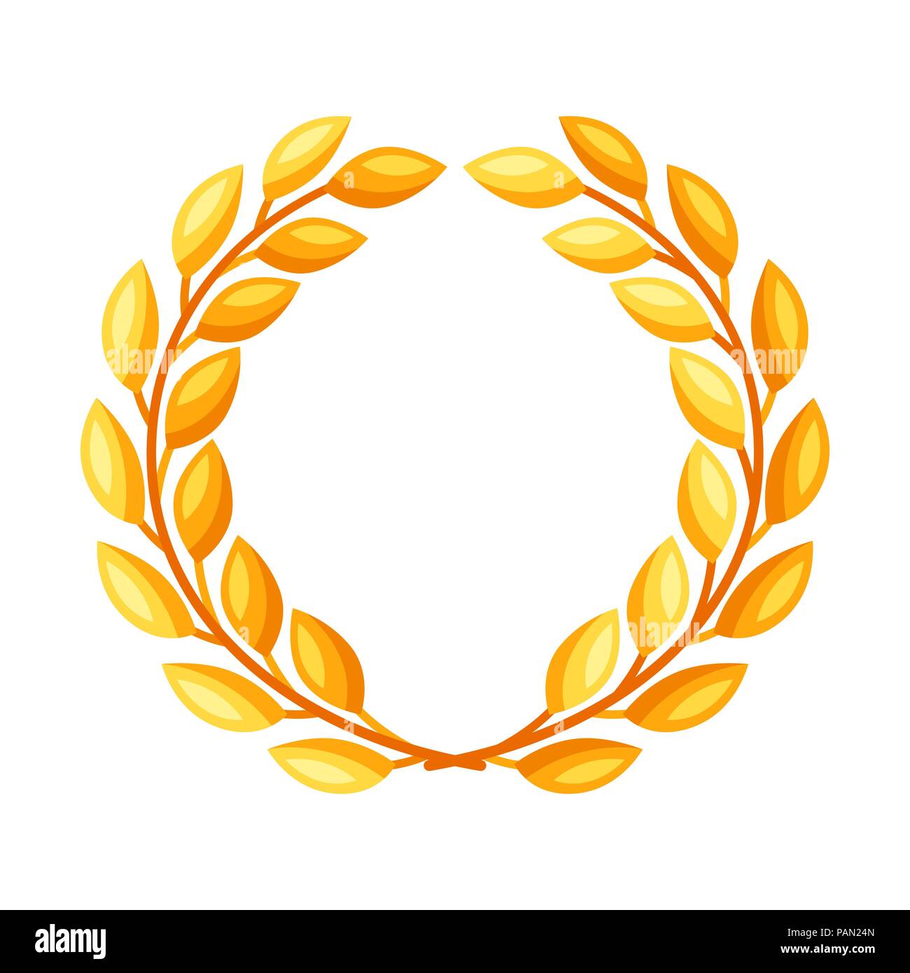 Gold laurel wreath Stock Vector Image & Art - Alamy