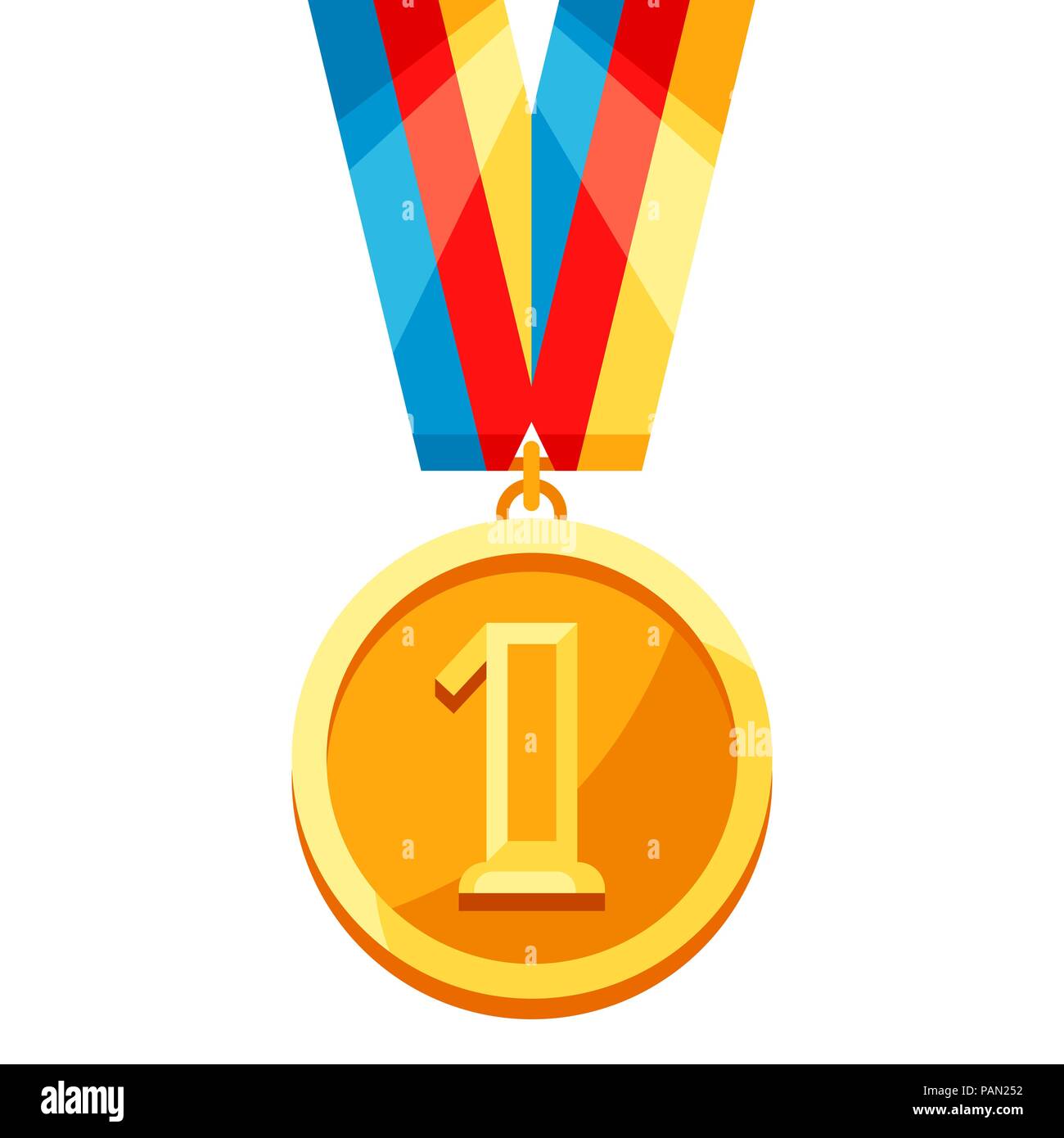 Gold colored trophy Stock Vector Images - Alamy