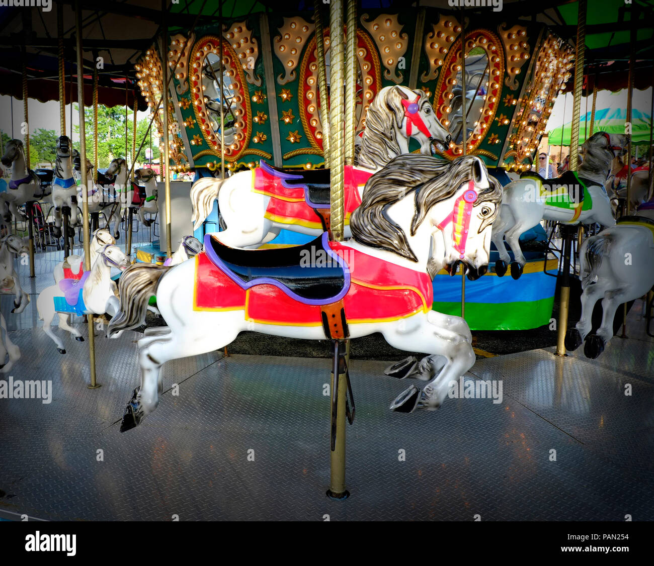 A horse on a carousel ride Stock Photo - Alamy