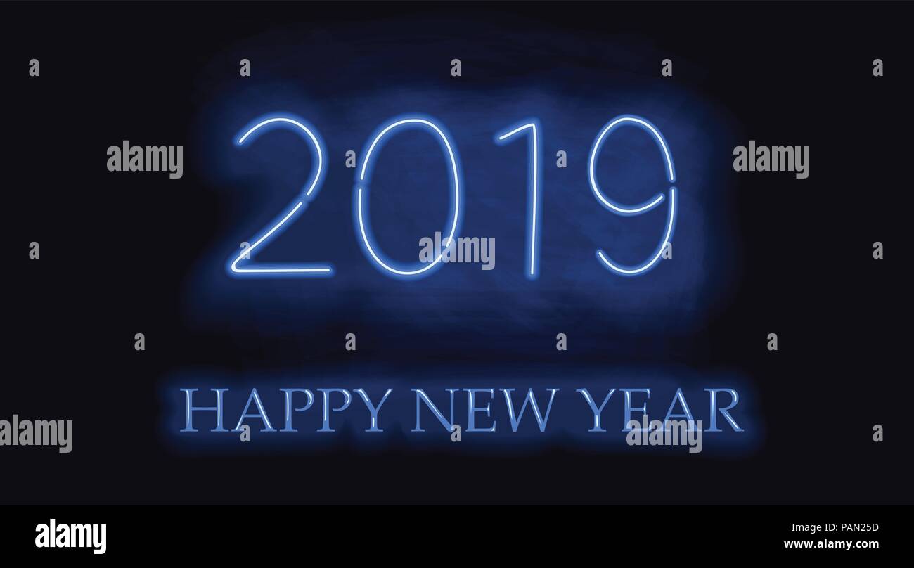 Happy New 2019 Year Stock Vector Image & Art - Alamy