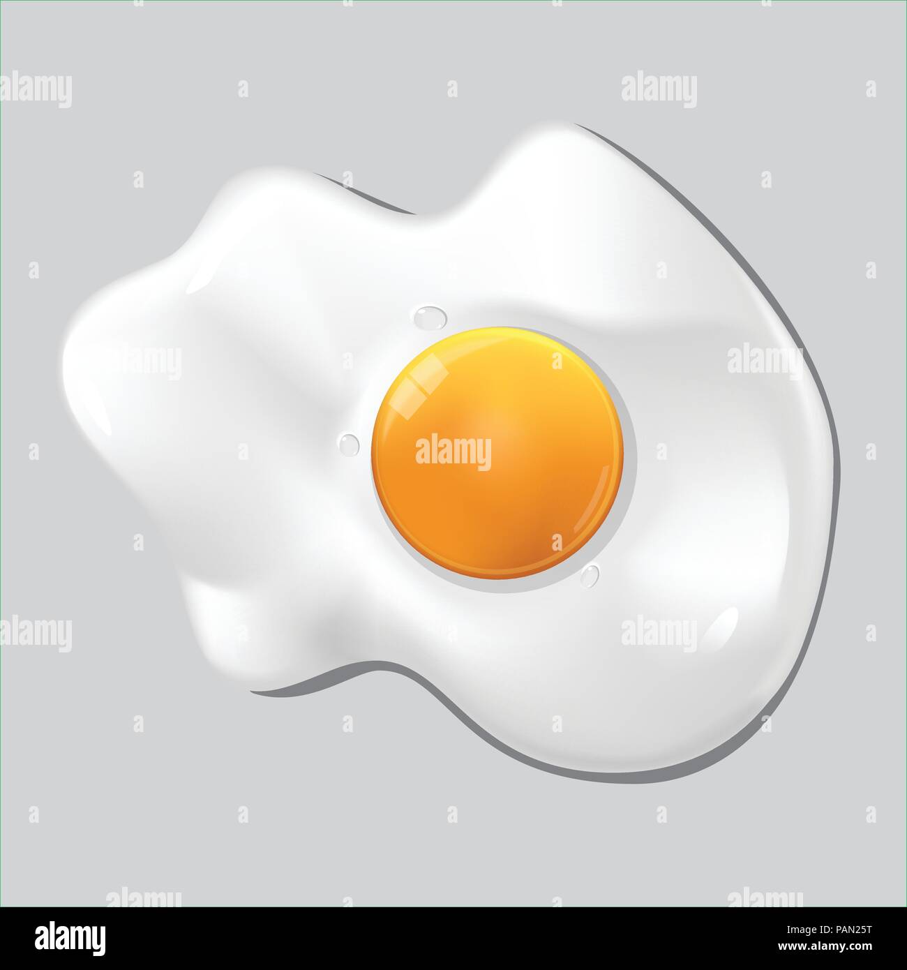 Fried egg isolated realistic Stock Vector Image & Art - Alamy