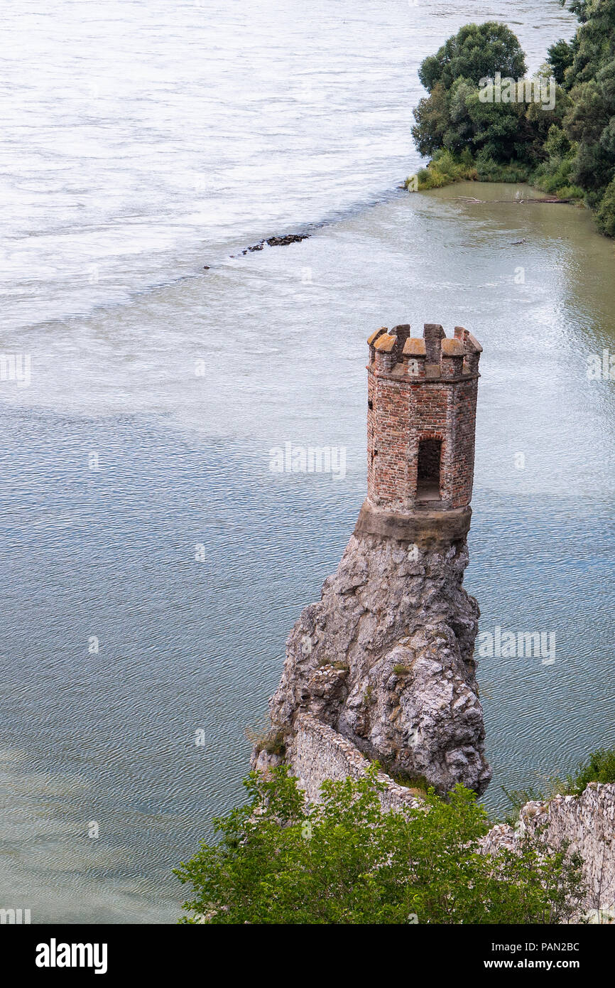 Devin Castle outside Bratislava, Slovakia where the Morava meets the ...