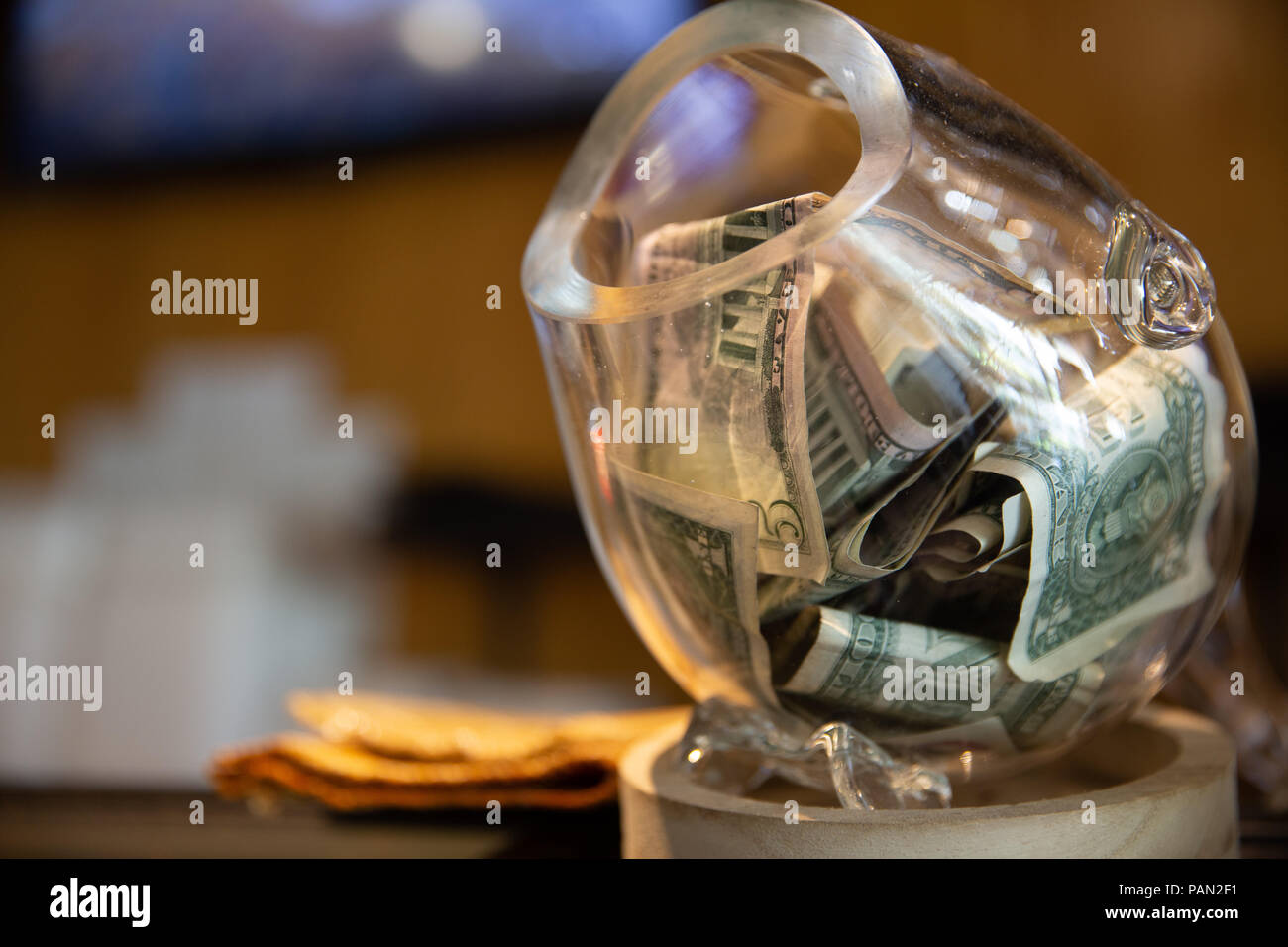 Tip Jar with Copy Space for Text Stock Photo - Alamy