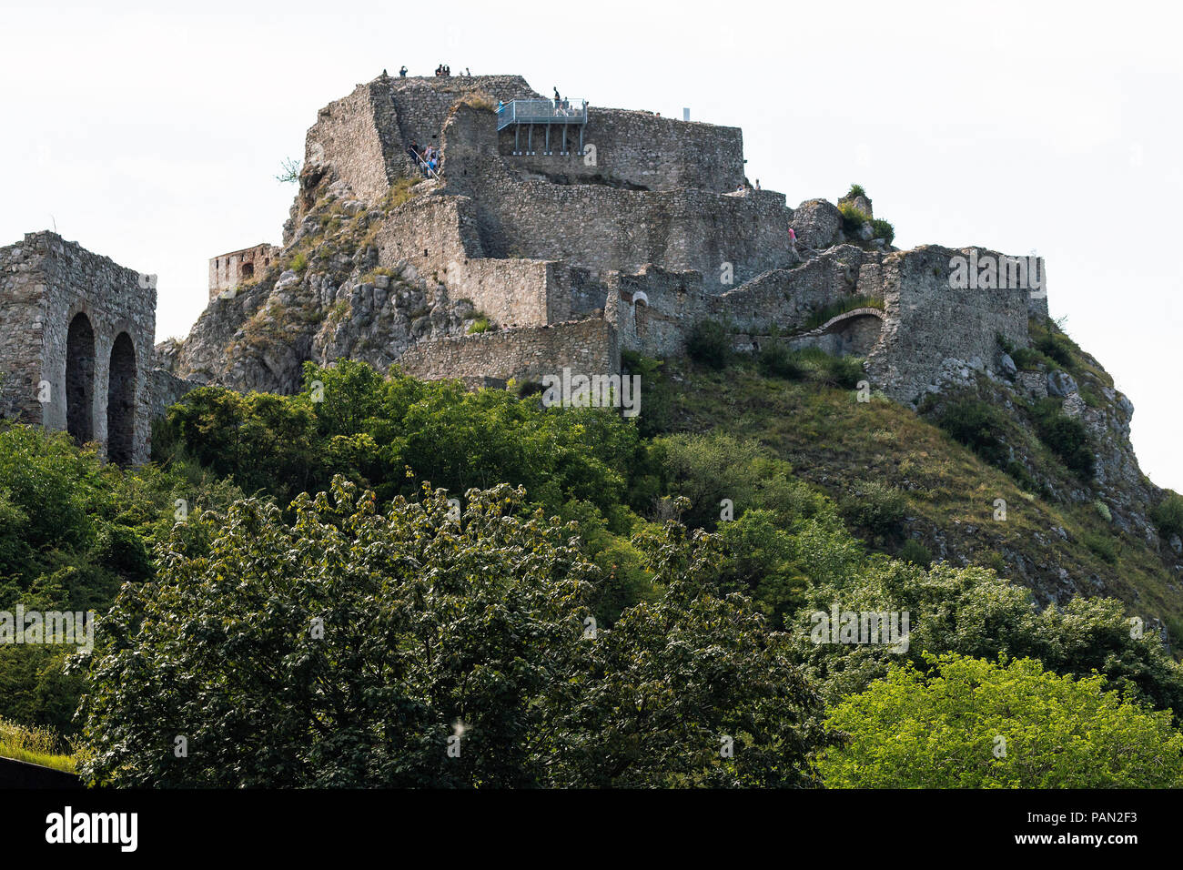 Devin Castle outside Bratislava, Slovakia where the Morava meets the ...