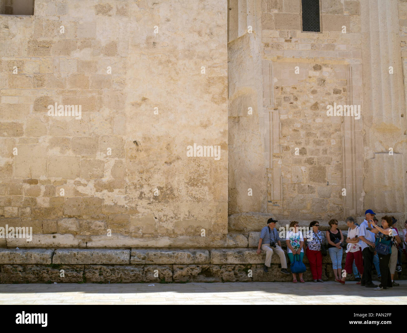 Greek columns supporting Basilica di Santa Lucia al Sepolcro in Ortygia ...