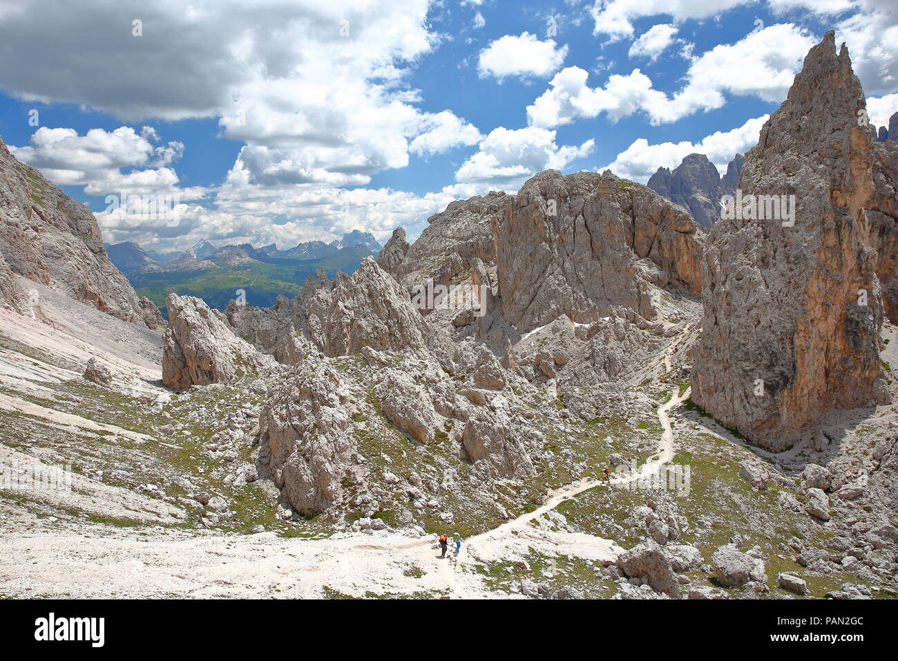 Limestone pillars and rock formations (lunar landscape) viewed from Cir ...