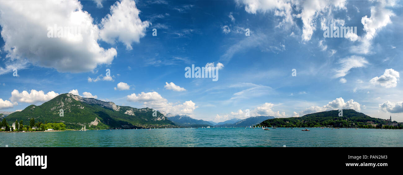 a view of Lake Annecy in the French Alps Stock Photo - Alamy