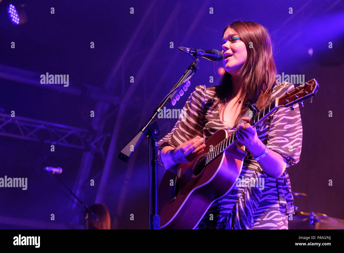 Klara Soderberg of First Aid Kit performing at the Larmer Tree Festival ...