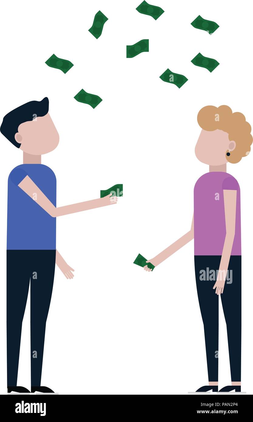 People catch falling money icon isolated on white background Stock ...