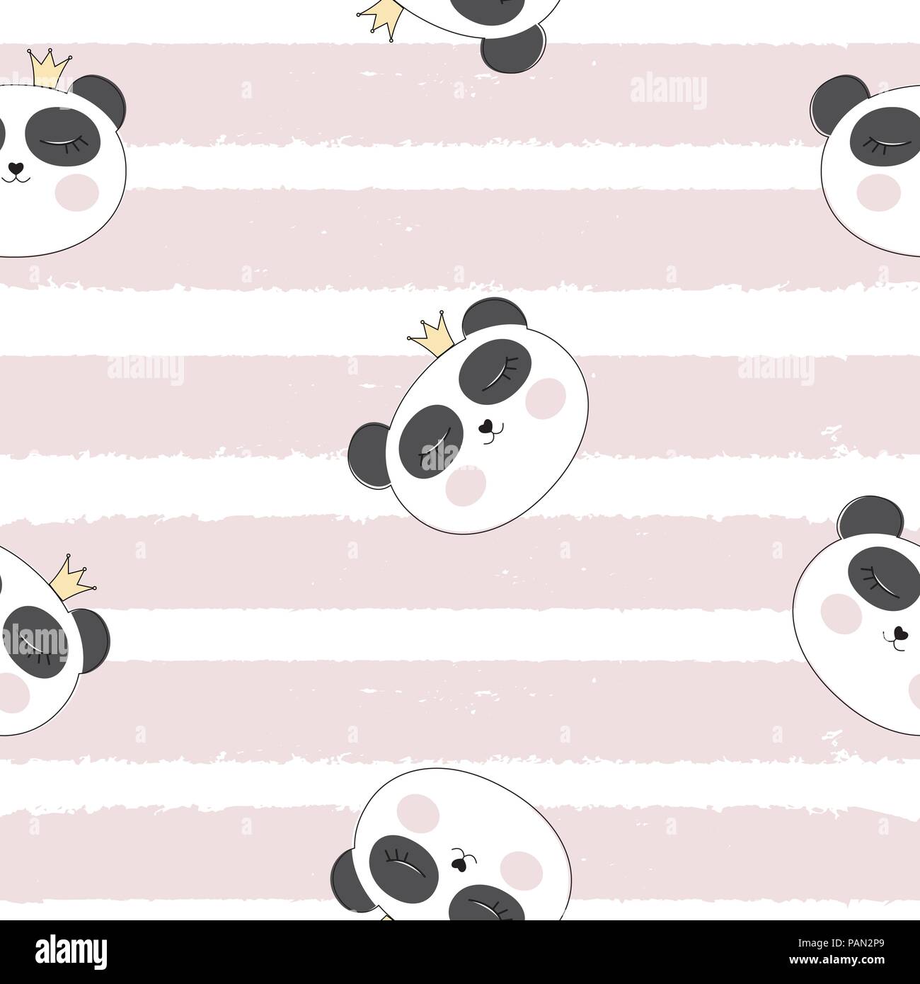 Cute panda girl cartoon hi-res stock photography and images - Alamy