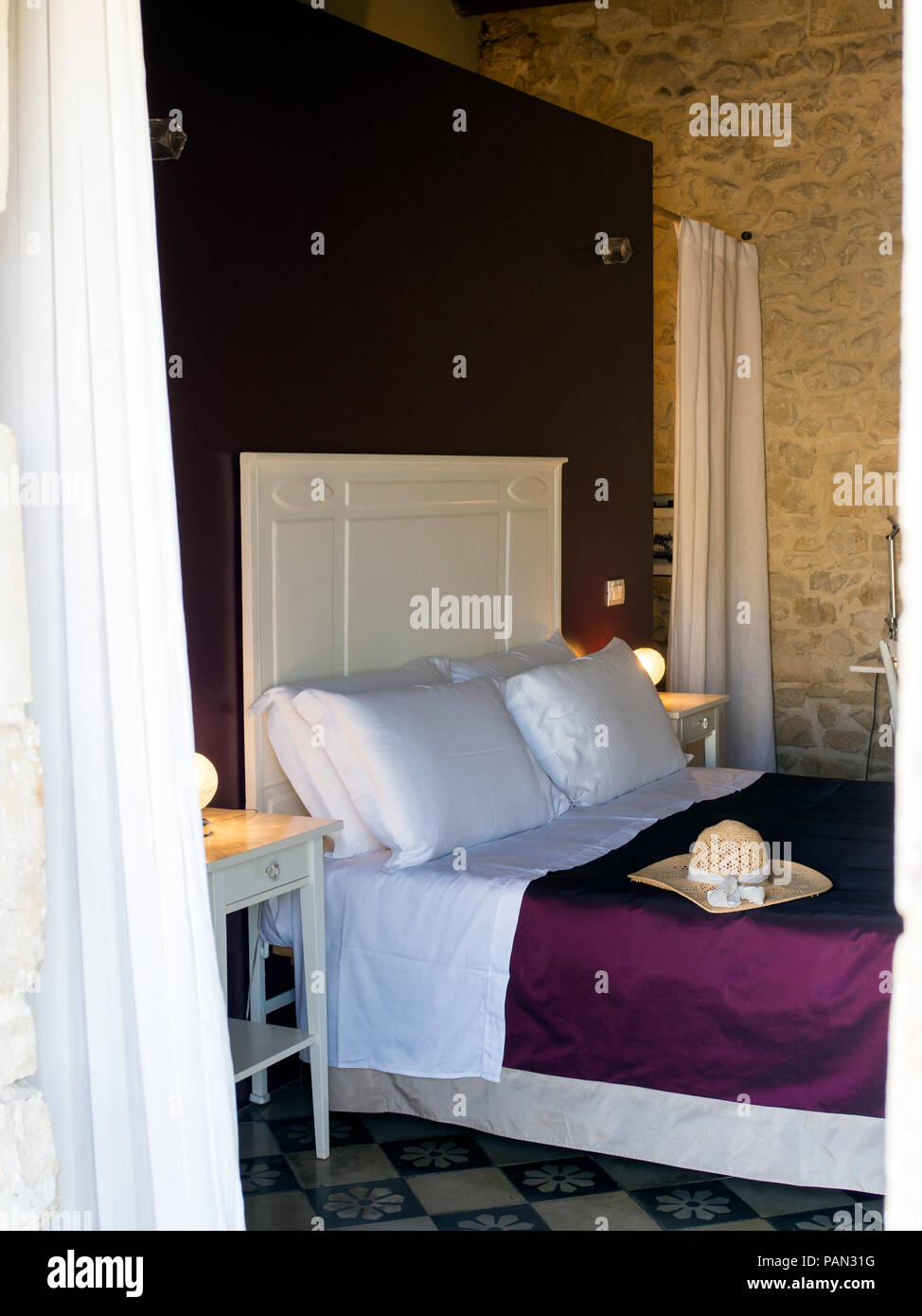 A bedroom at Casa Talia, a heritage hotel in the old Jewish quarter of ...