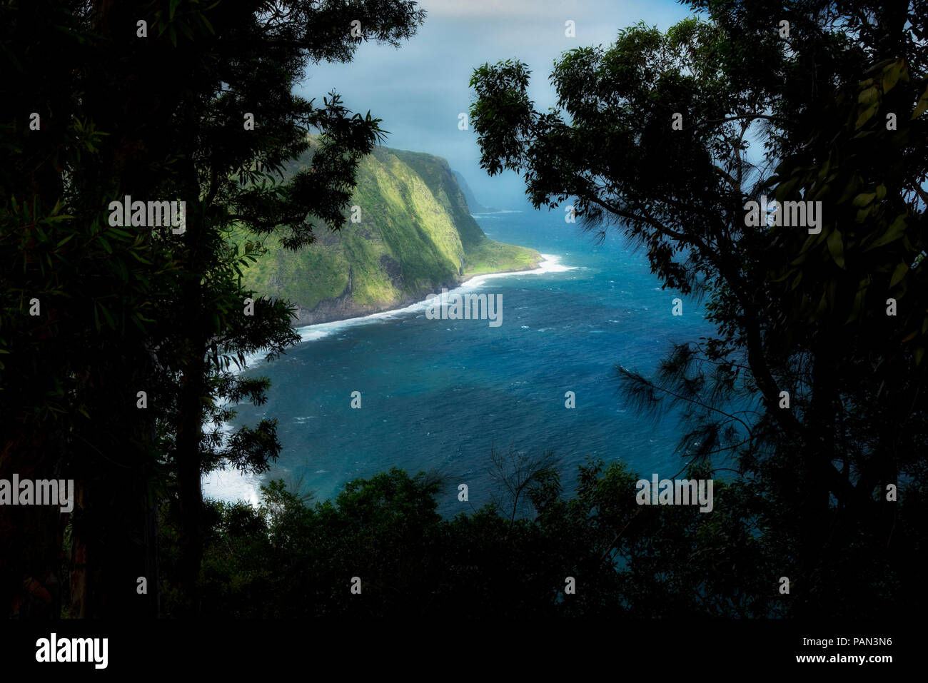 Waipio Valley Overlook. Hawaii, The Big Island Stock Photo - Alamy