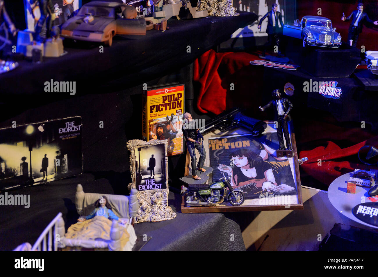 GENOVA, ITALY - MAY 4, 2016: Quentin Tarantino films section ...