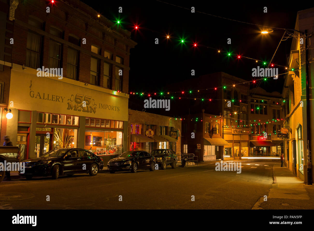 Downtown Bisbee, AZ at Night Stock Photo - Alamy