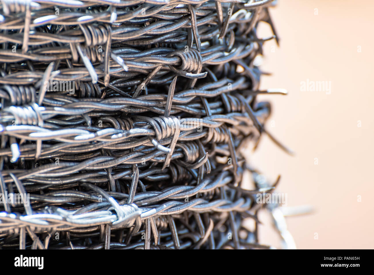 Barbed wire fence metal gate hi-res stock photography and images - Alamy