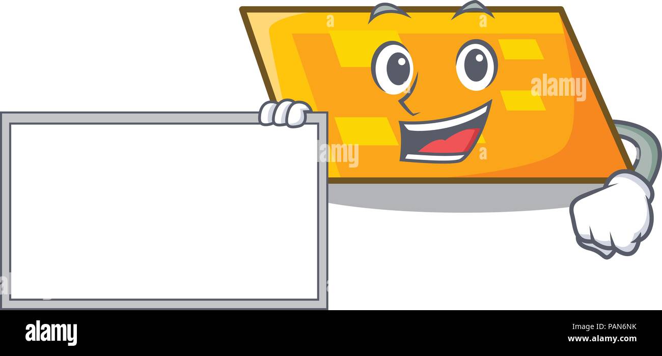 With board parallelogram character cartoon style Stock Vector Image ...