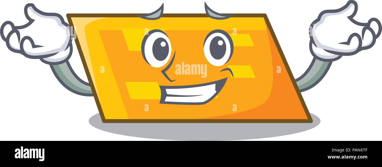 Grinning parallelogram character cartoon style Stock Vector Image & Art ...