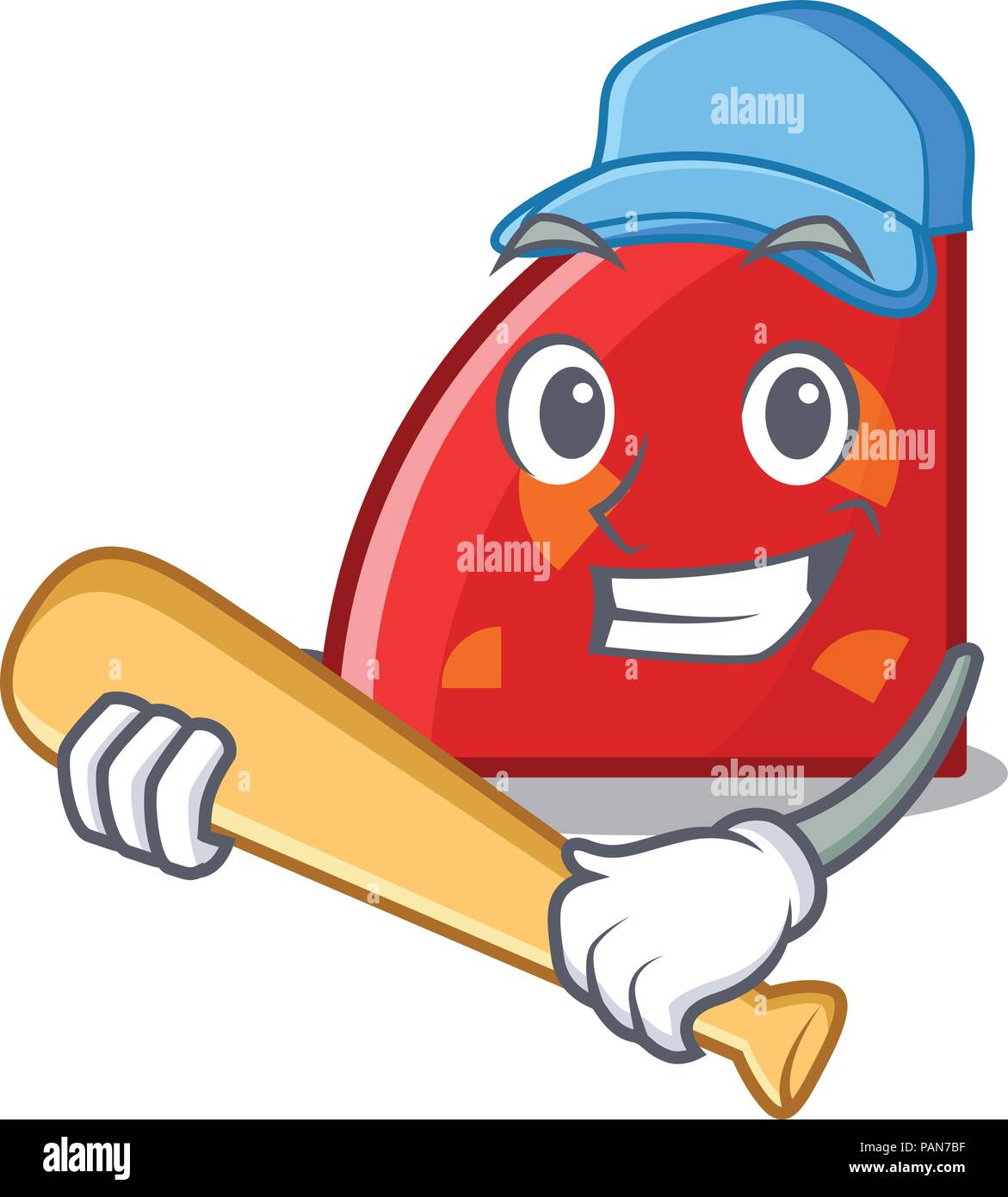 Playing baseball quadrant character cartoon style Stock Vector Image ...
