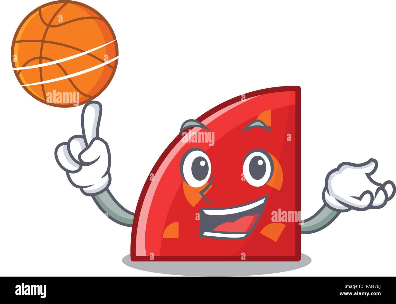 With basketball quadrant character cartoon style Stock Vector Image ...