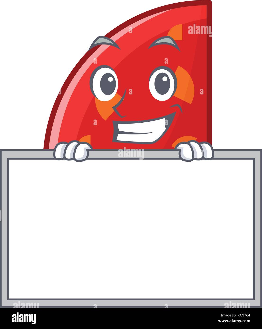 Grinning with board quadrant character cartoon style Stock Vector Image ...