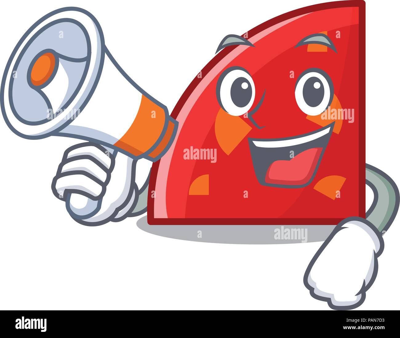 With megaphone quadrant character cartoon style Stock Vector Image ...