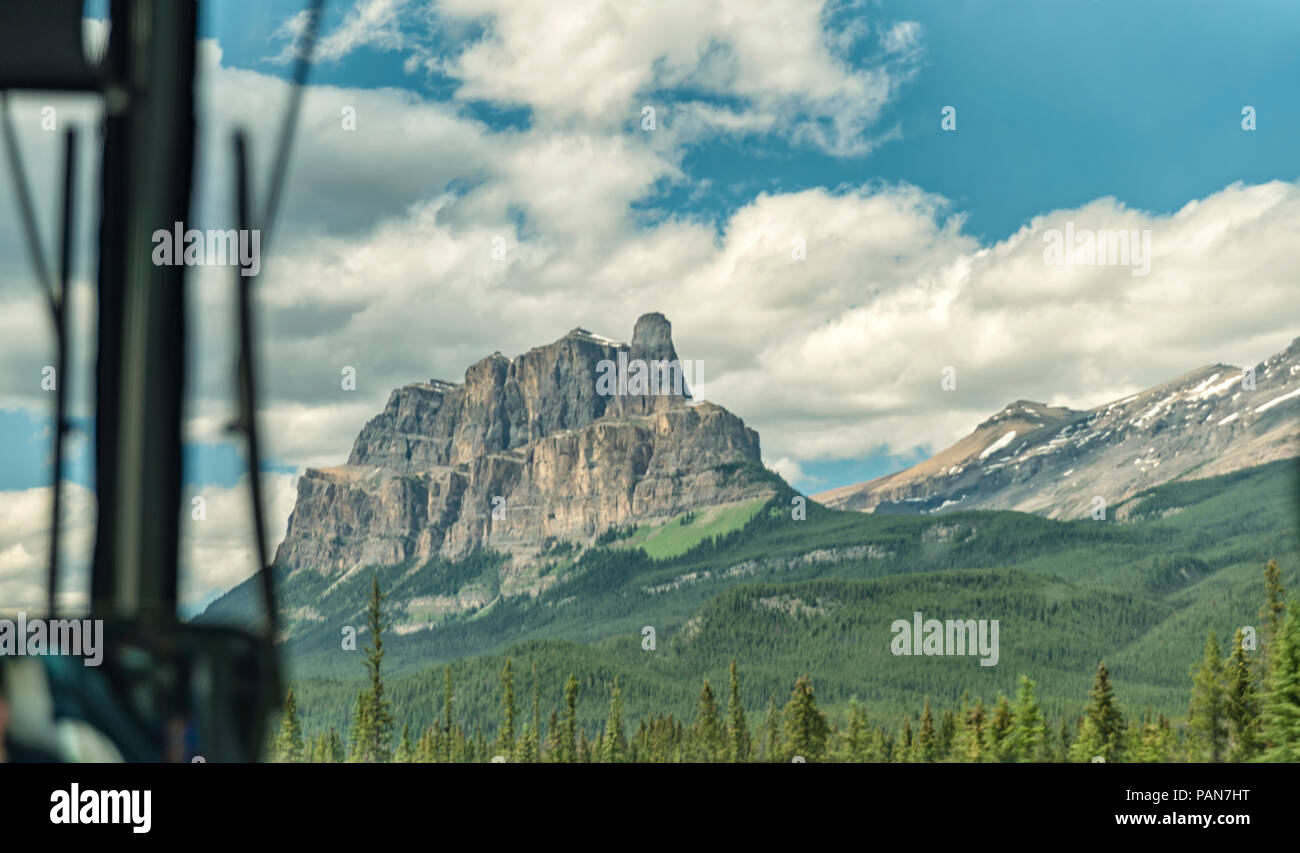 Wonderful canada - Castle Mountain in Banff National Park Stock Photo ...