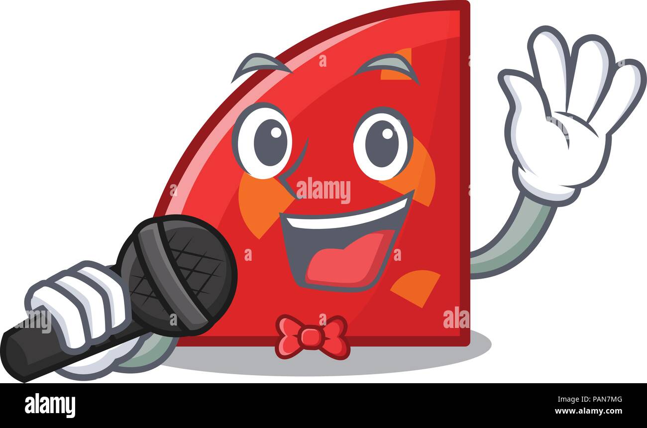 Singing quadrant mascot cartoon style Stock Vector Image & Art - Alamy