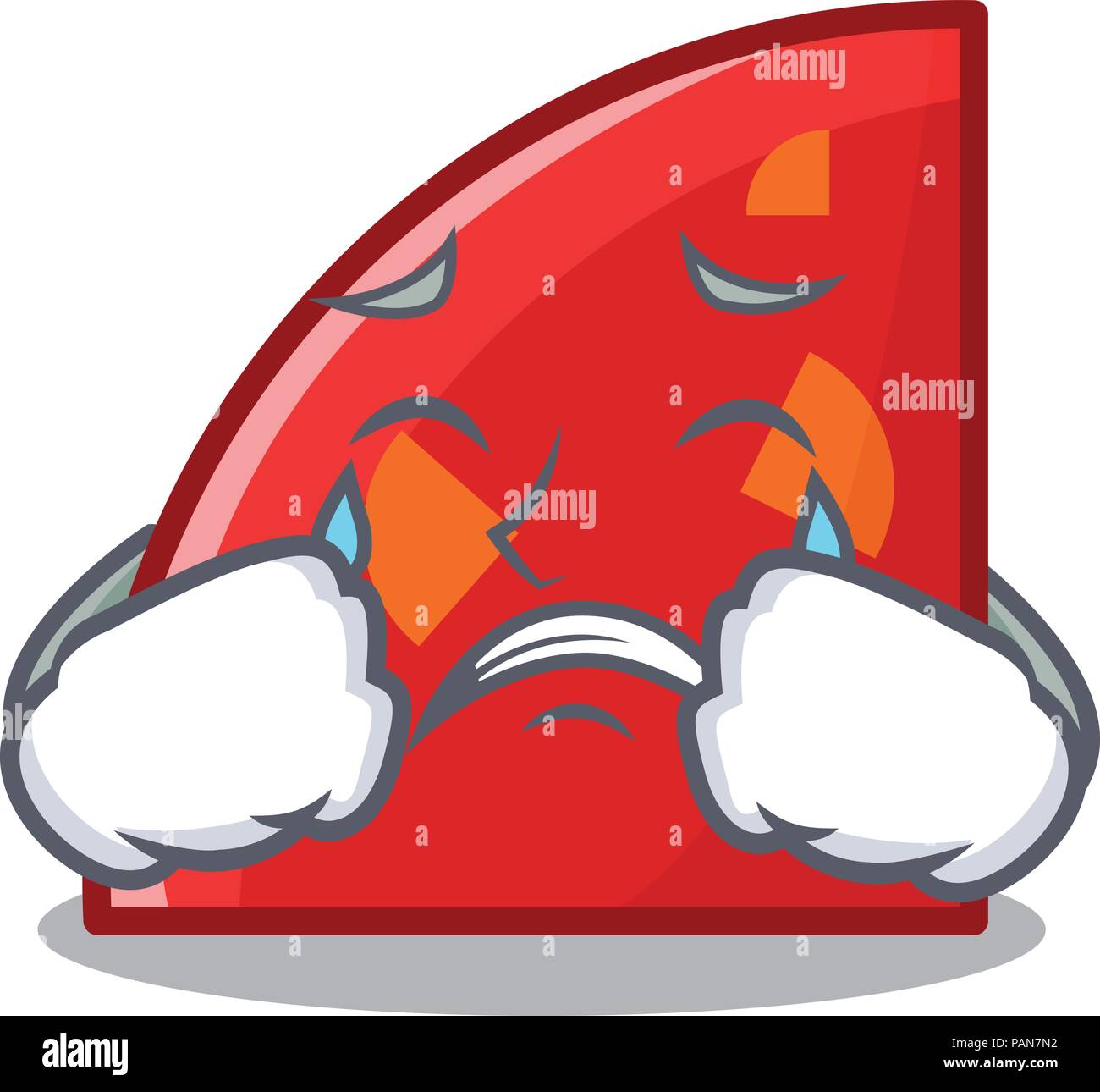 Crying quadrant mascot cartoon style Stock Vector Image & Art - Alamy