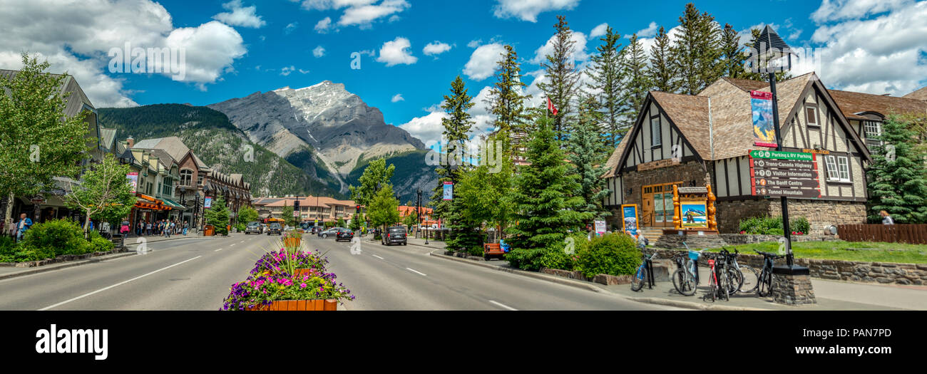 Wonderful canada - Beautiful Banff Downtown. Alberta,Canada 1 Stock ...