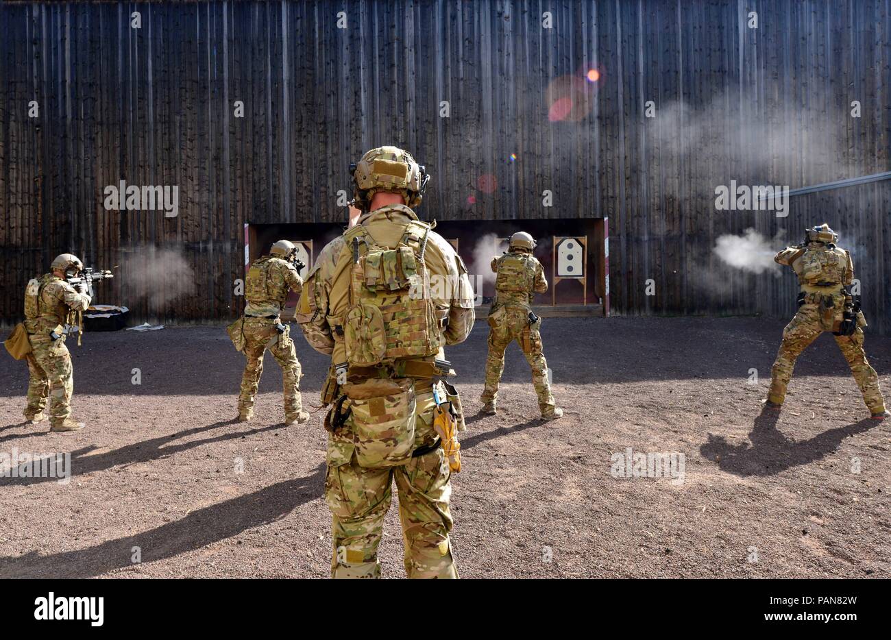 U.S. Soldiers assigned to 10th Special Forces Group (Airborne) conduct ...