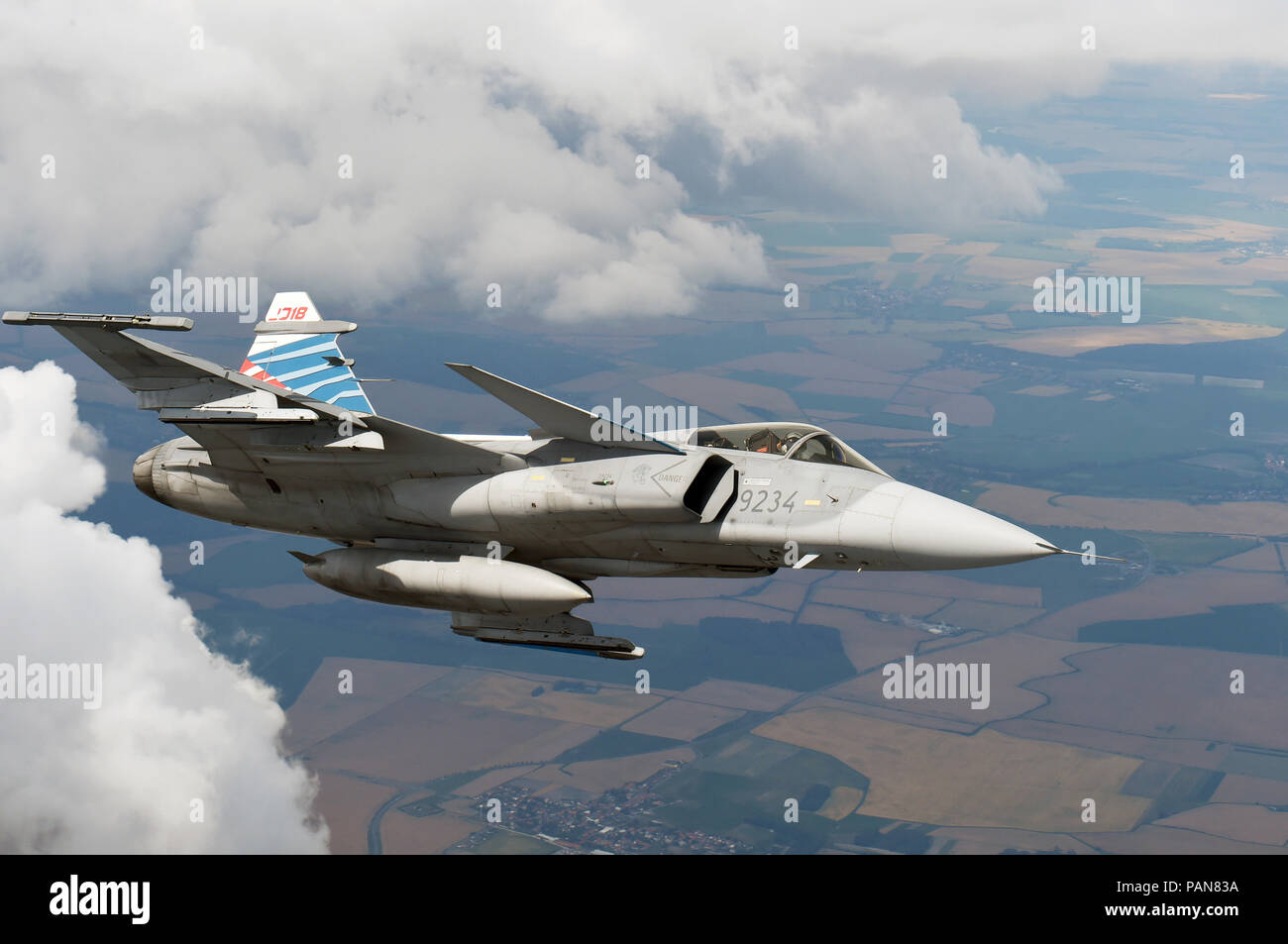 A JAS-39 Gripen pilot from Čáslav Air Base, Czech Republic, performs ...