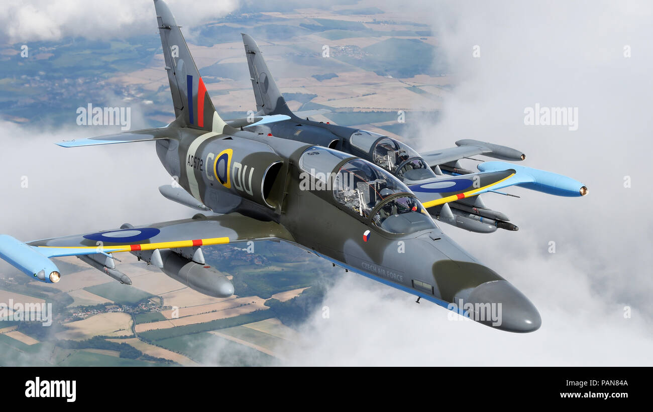 Two L-159 ALCA pilots from Čáslav Air Base, Czech Republic, perform air ...
