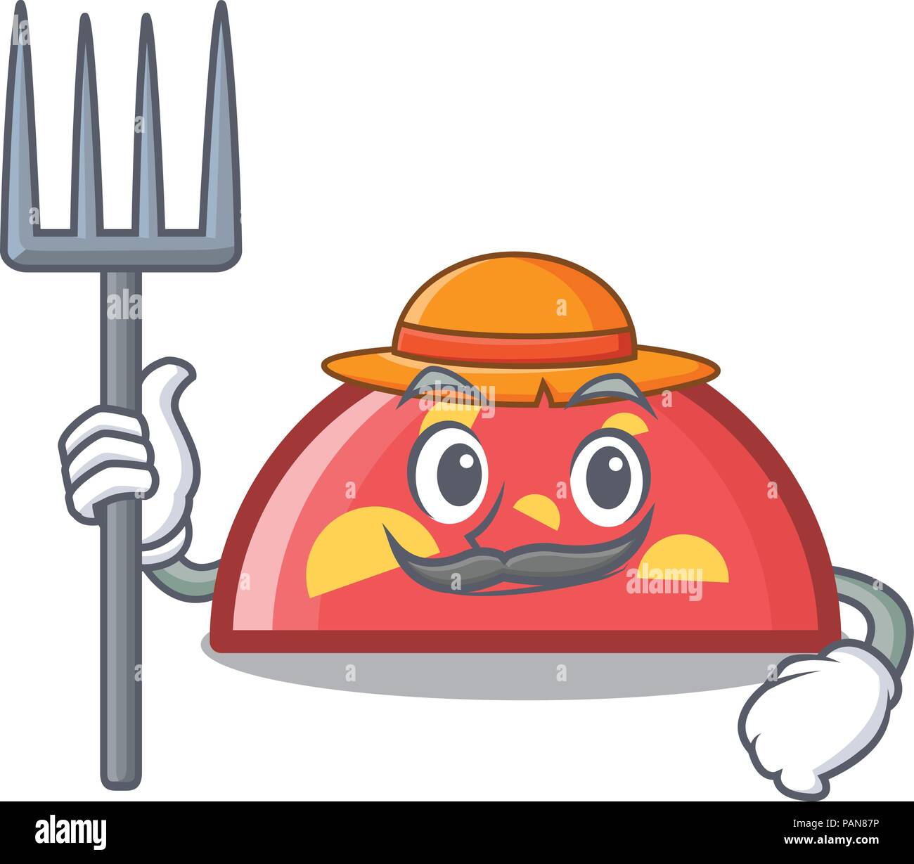 Farmer semicircle character cartoon style Stock Vector Image & Art - Alamy