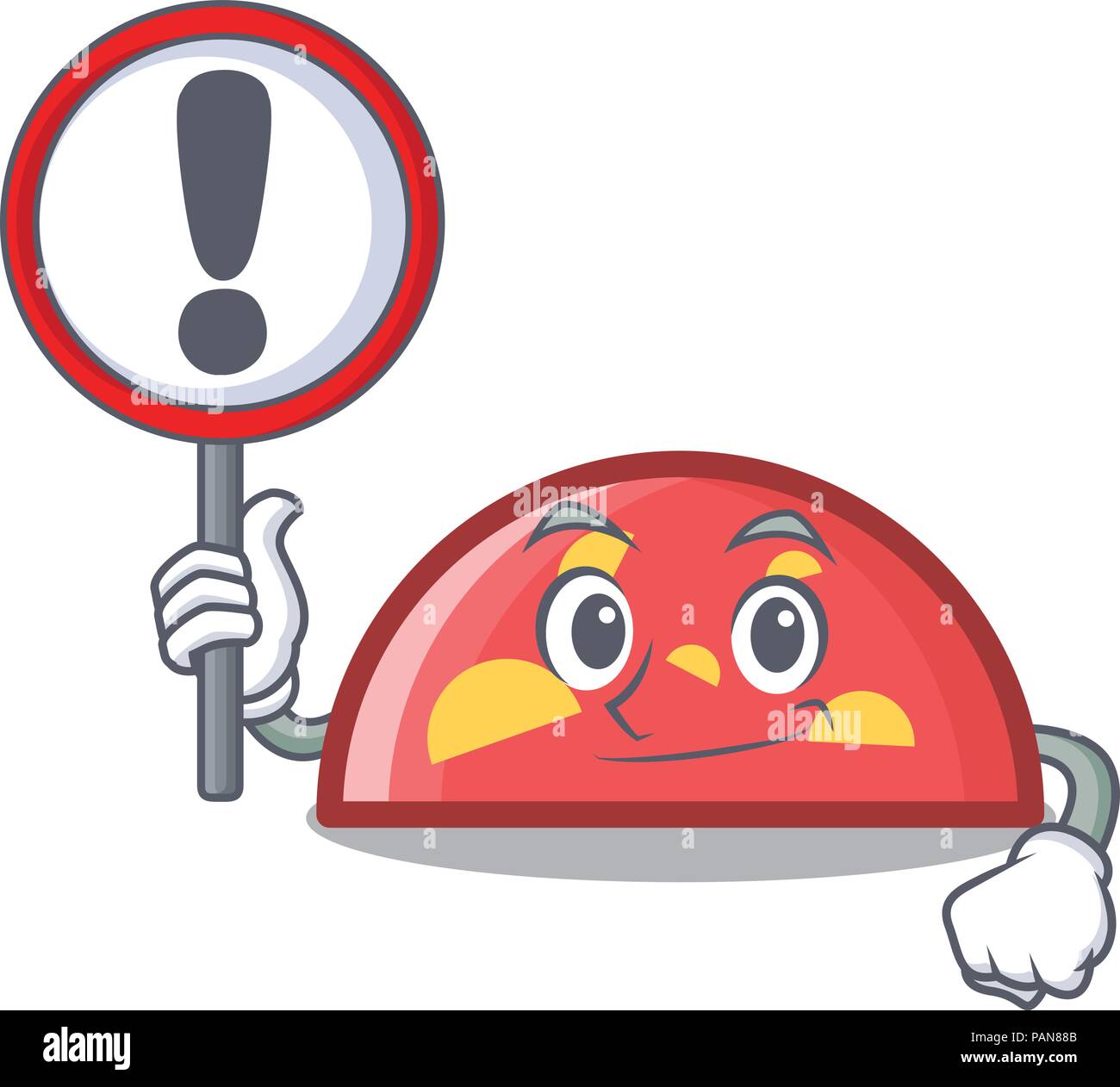 With sign semicircle character cartoon style Stock Vector Image & Art ...
