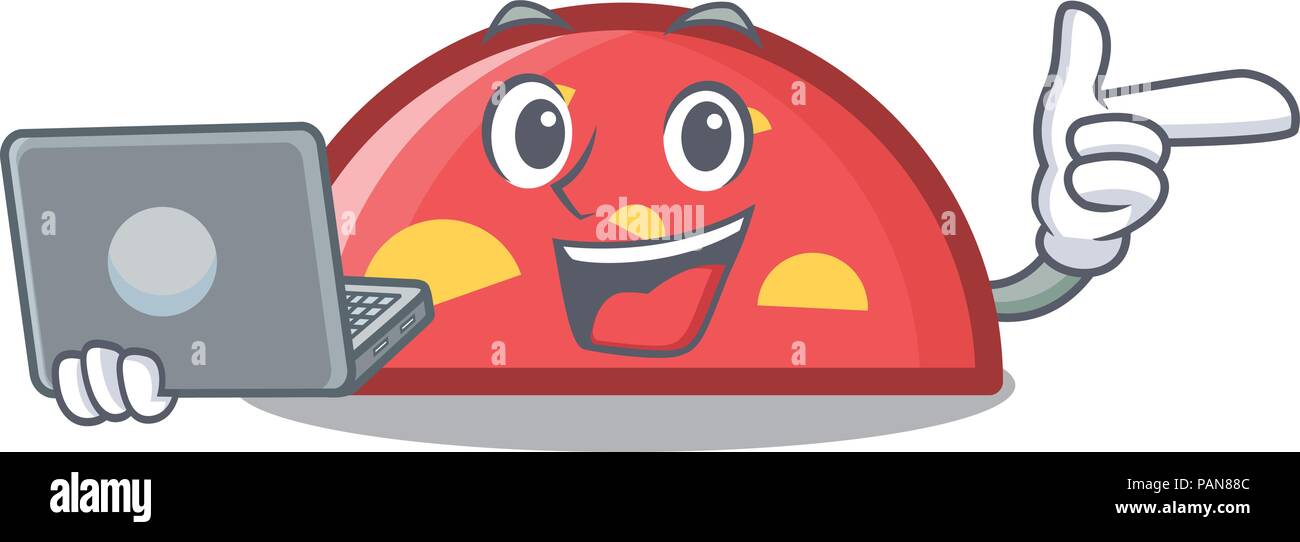 With laptop semicircle character cartoon style Stock Vector Image & Art ...