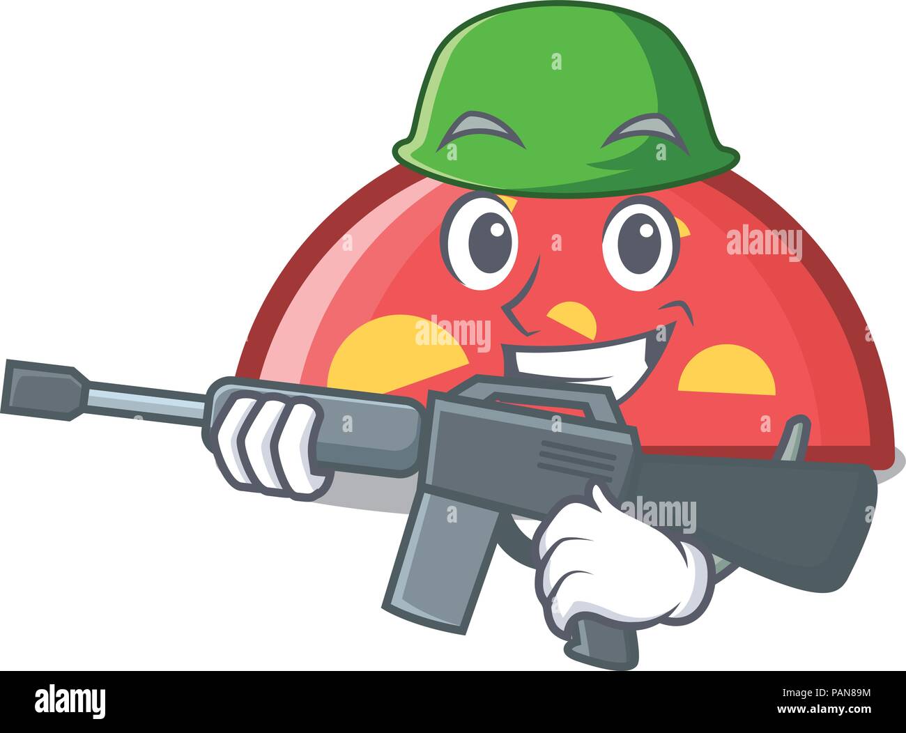 Army semicircle character cartoon style Stock Vector Image & Art - Alamy