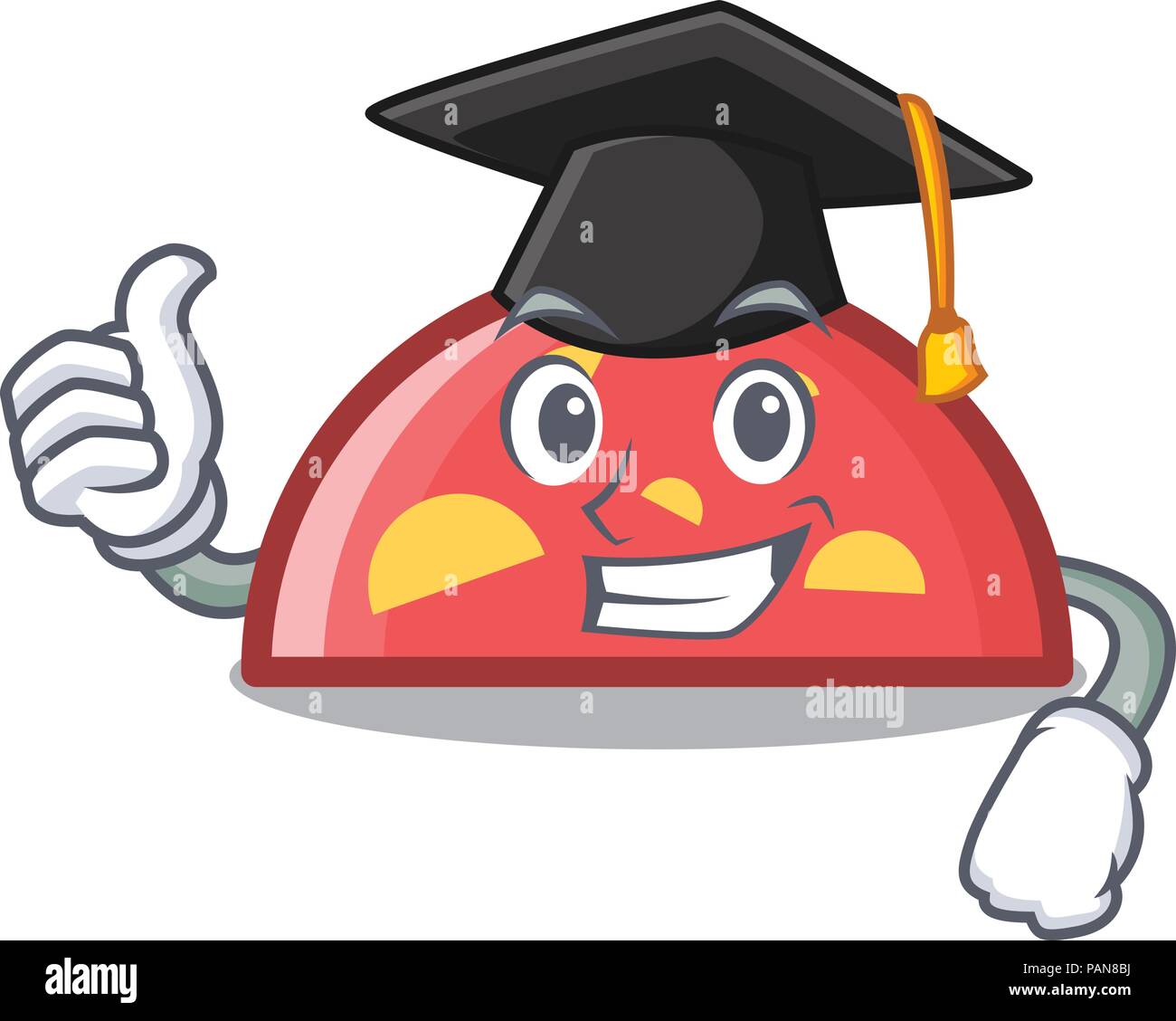 Graduation semicircle character cartoon style Stock Vector Image & Art ...