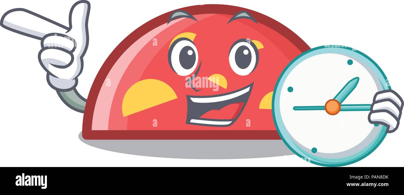 With clock semicircle character cartoon style Stock Vector Image & Art ...