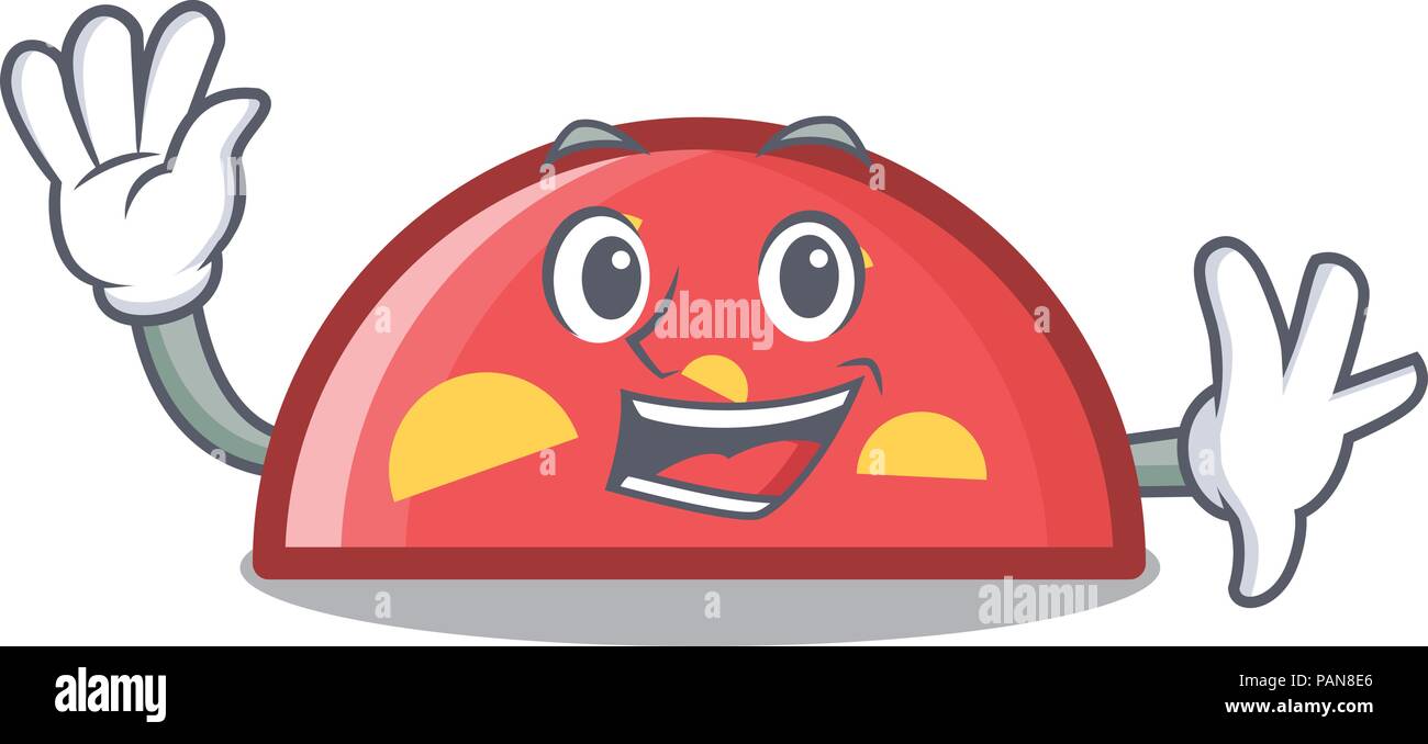 Waving semicircle character cartoon style Stock Vector Image & Art - Alamy