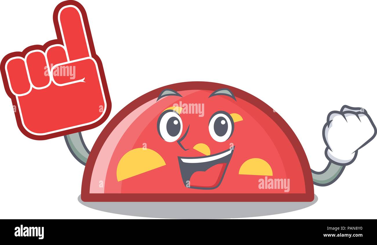 Foam finger semicircle mascot cartoon style Stock Vector Image & Art ...