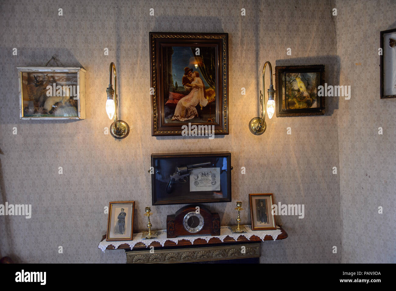 LONDON, ENGLAND - JUL 22, 2016: Interior of the Sherlock Holmes Museum ...