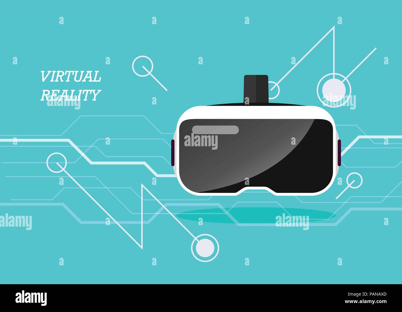 Virtual reality headset poster. Vector illustration Stock Vector Image ...