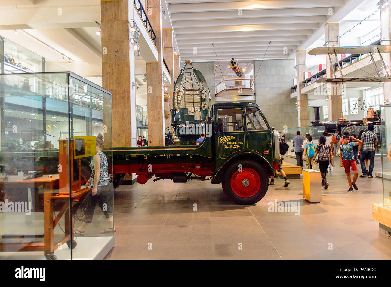 LONDON, ENGLAND - JUL 23, 2016: Interior of the Science Museum, a major ...