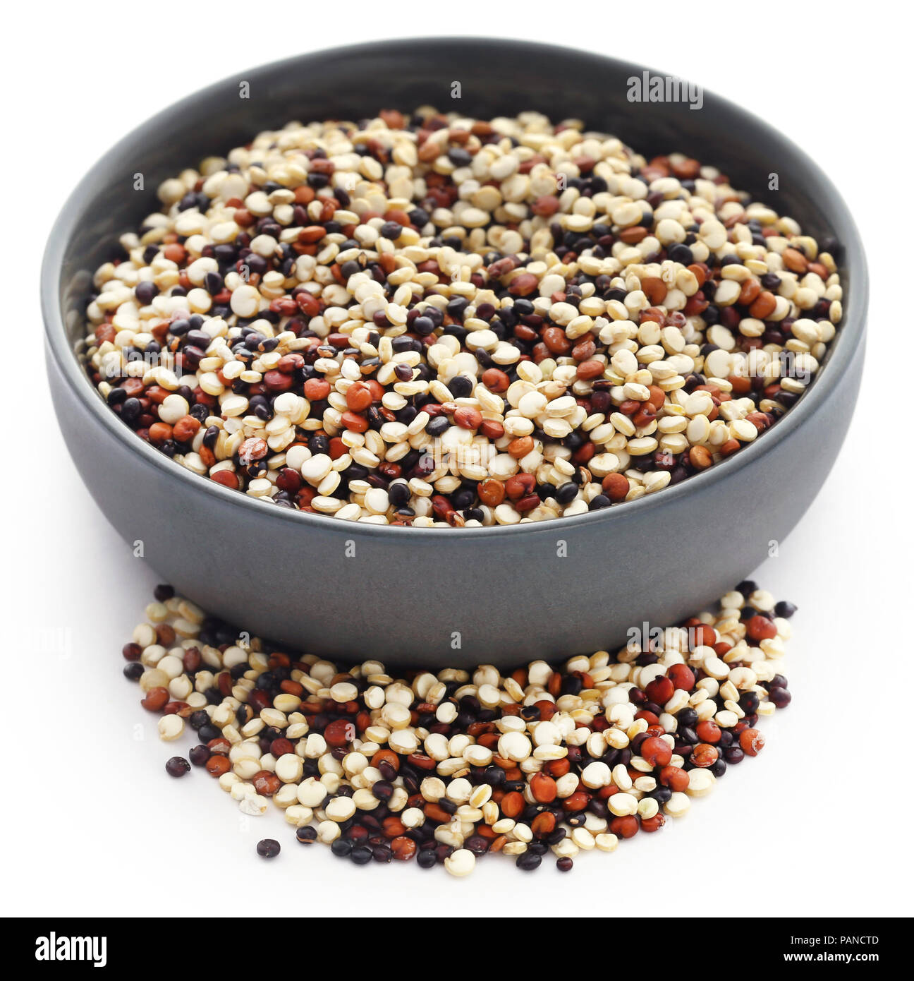 Fresh mixed quinoa over white background Stock Photo - Alamy