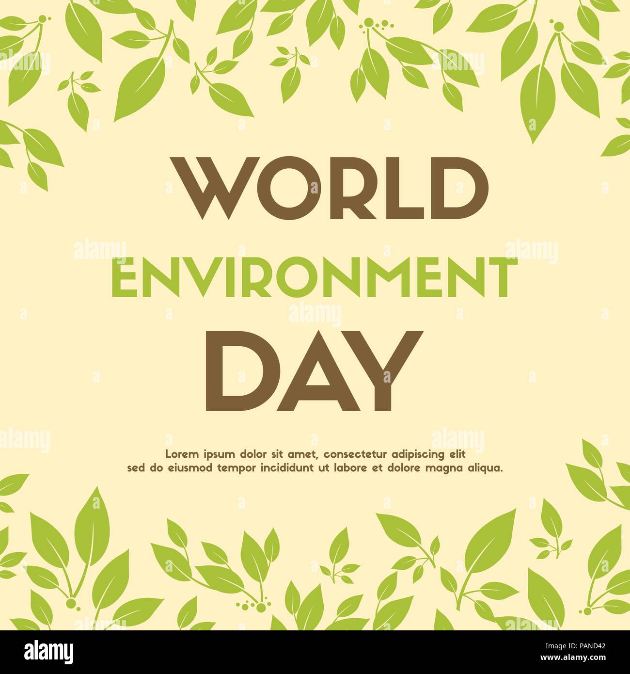 World environment day greeting card Stock Vector Image & Art - Alamy