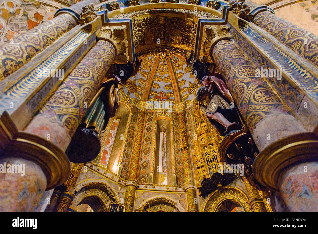 TOMAR, PORTUGAL - OCT 16, 2016: Interior of the round hall of the ...