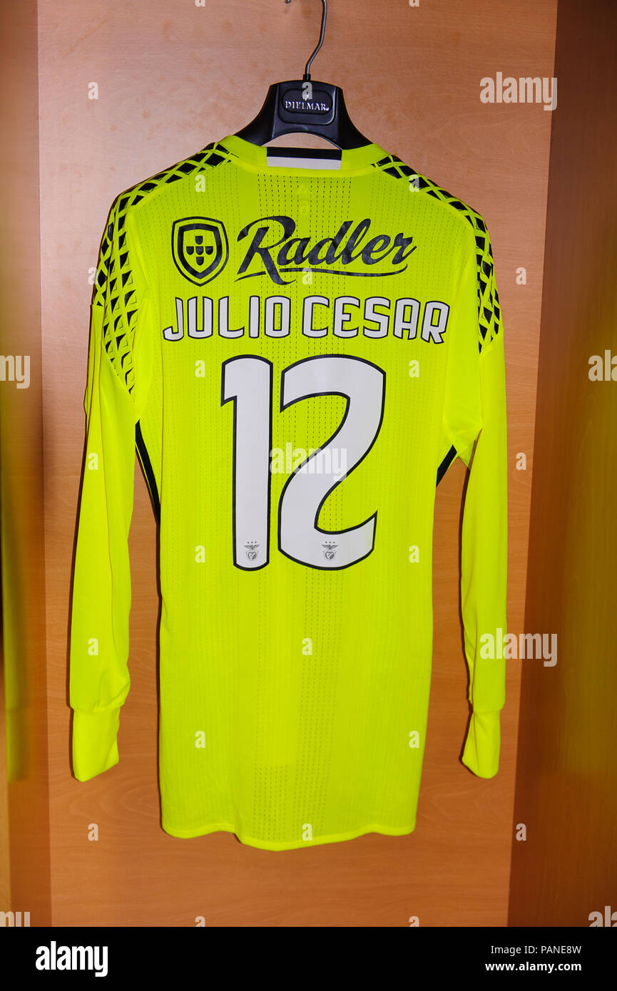 LISBON, PORTUGAL - OCT 17, 2016: Julio Cesar shirt in the Dress room of ...