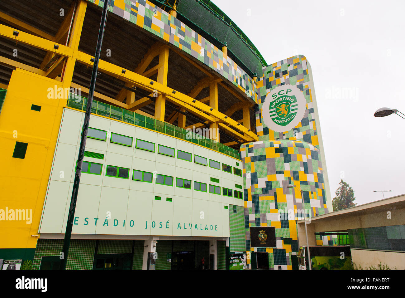 LISBON, PORTUGAL - OCT 17, 2016: Exterior of the Estadio Jose Alvalade ...