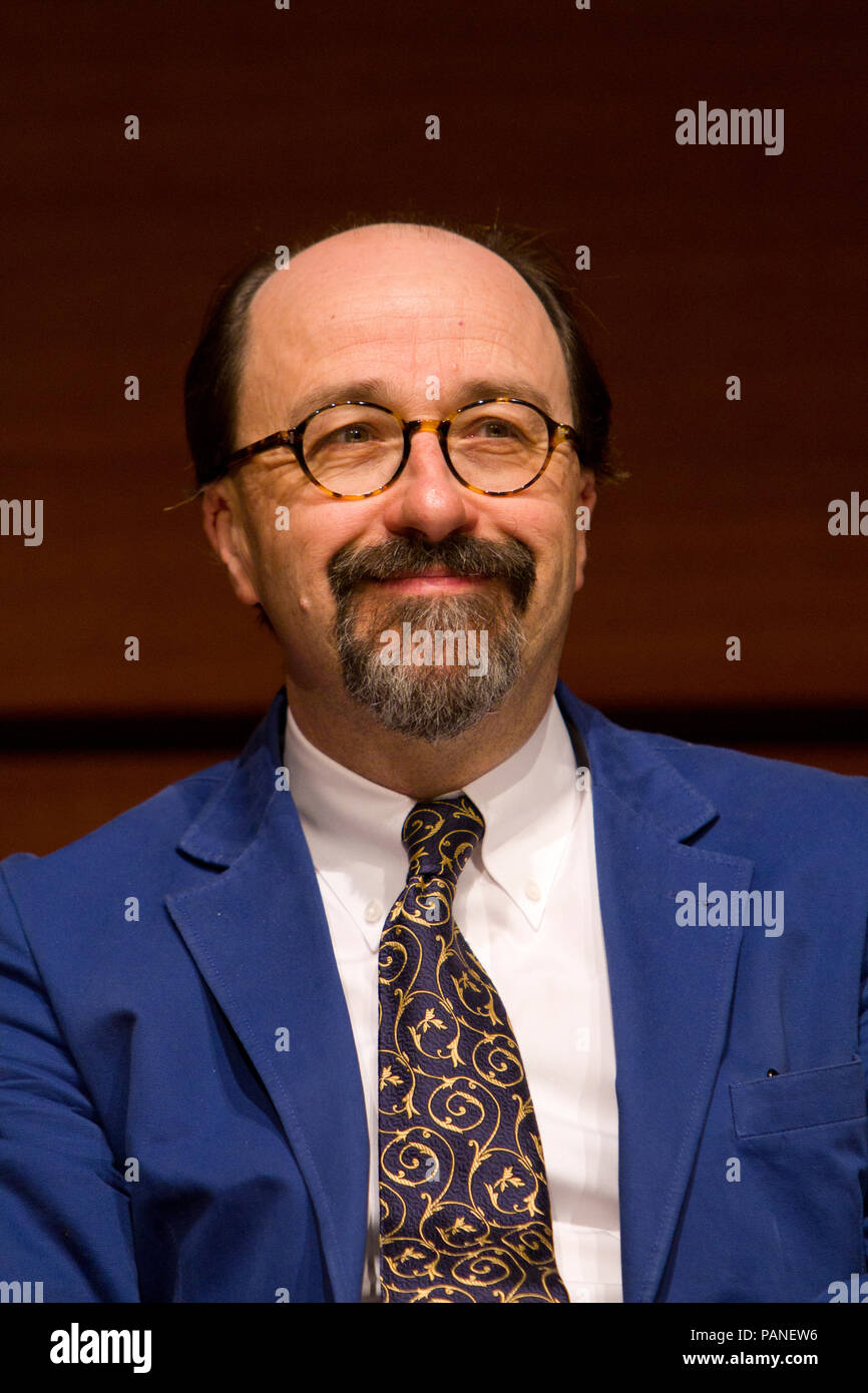 British journalist Bill Emmott portrayed at 2017 Turin Book Fair Stock ...